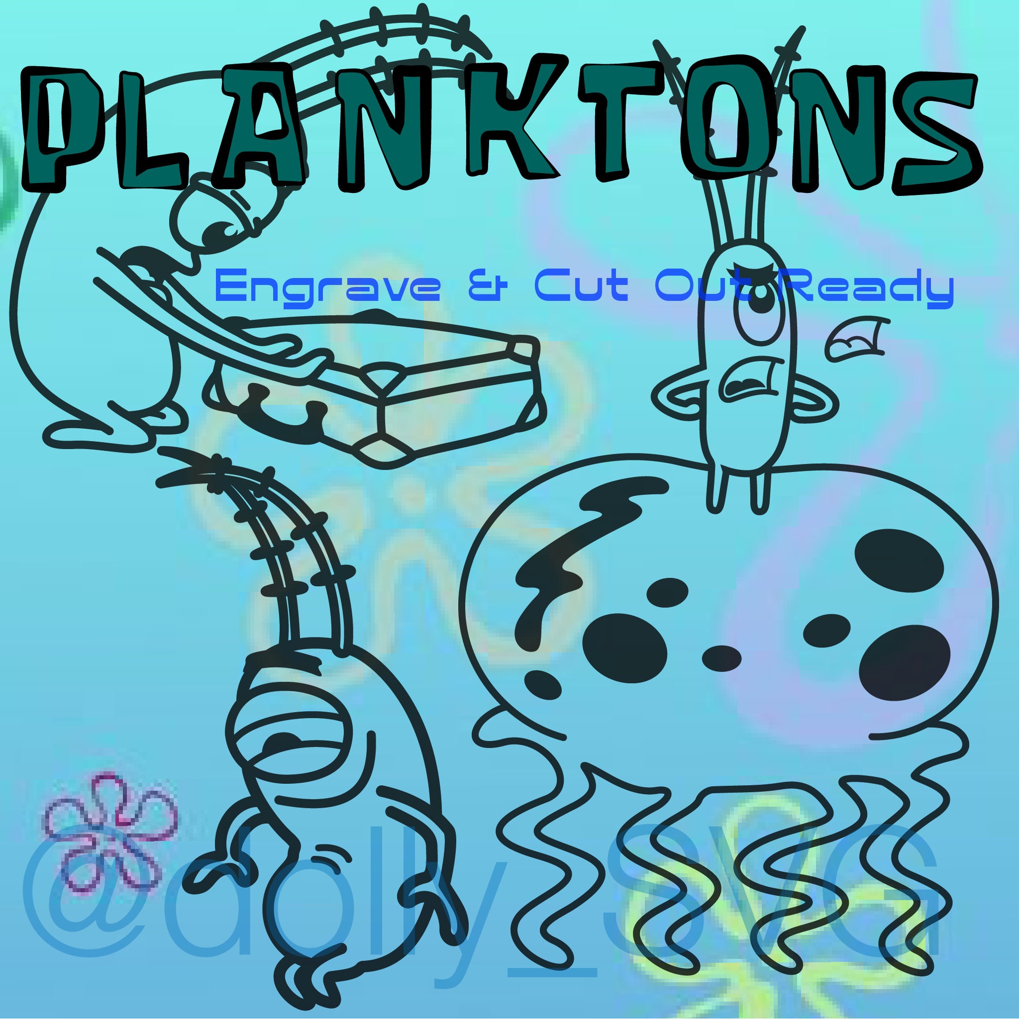 Cartoon SVG PNG Laser, Cricut Scoring Silicone Mold Engraving ...