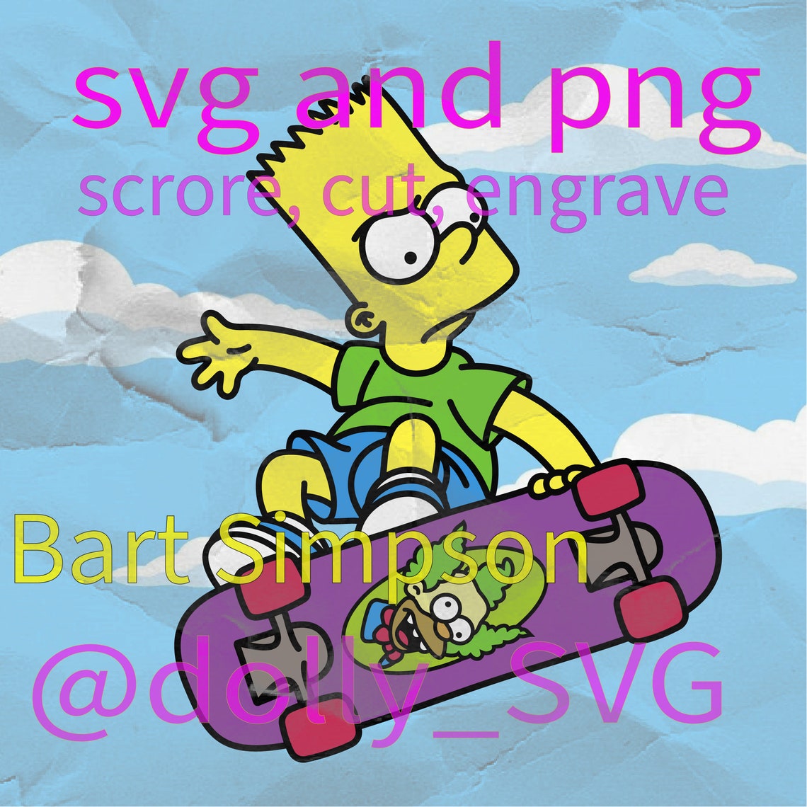 Bart SVG PNG Laser, Cricut, Plasma Silicone Mold Engraving Embroidery ...