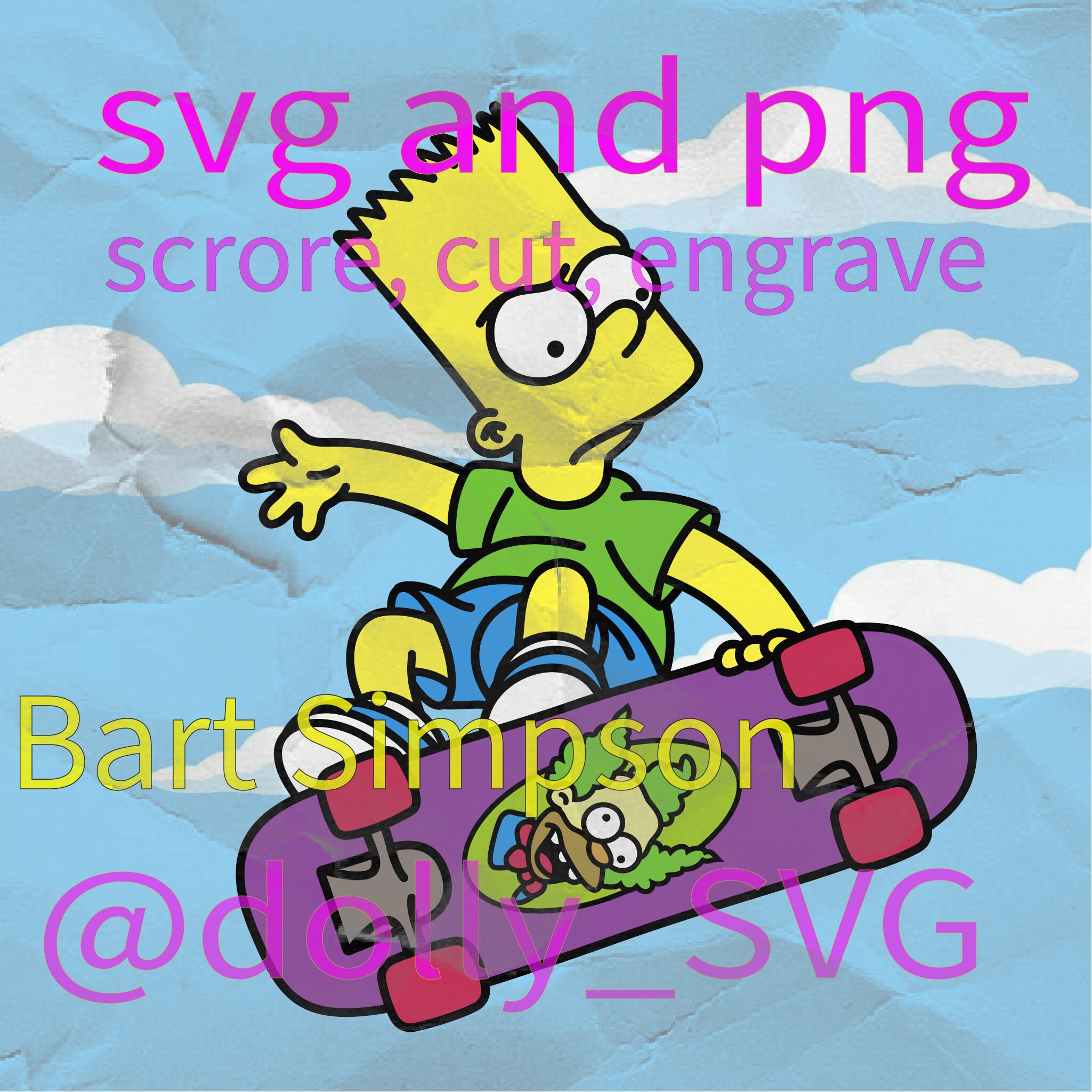 Bart SVG PNG Laser, Cricut, Plasma Silicone Mold Engraving Embroidery ...