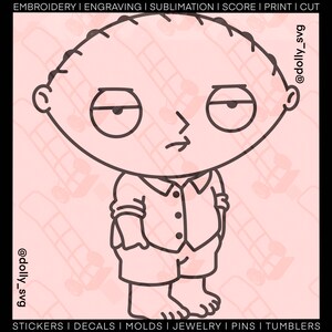 Brian Stewie SVG PNG | Laser, Cricut, Plasma Silicone Mold Engraving ...