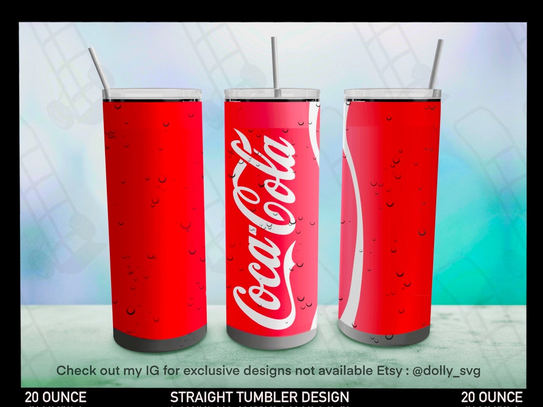 Classic Red Soda Cola Can With Seamless Bubble Red 20oz Straight ...