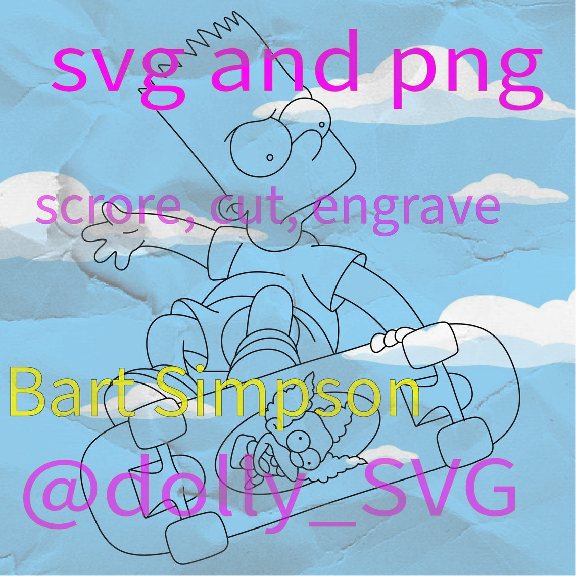 Bart SVG PNG Laser, Cricut, Plasma Silicone Mold Engraving Embroidery ...