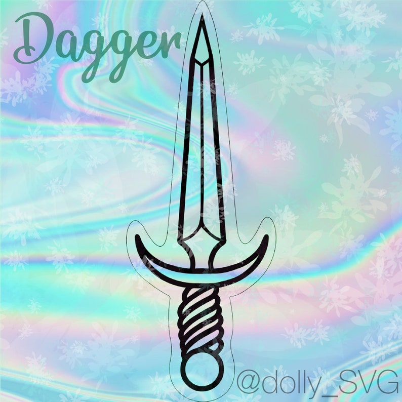 Dagger SVG PNG Laser, Cricut Ready Silicone Engraving Embroider ...