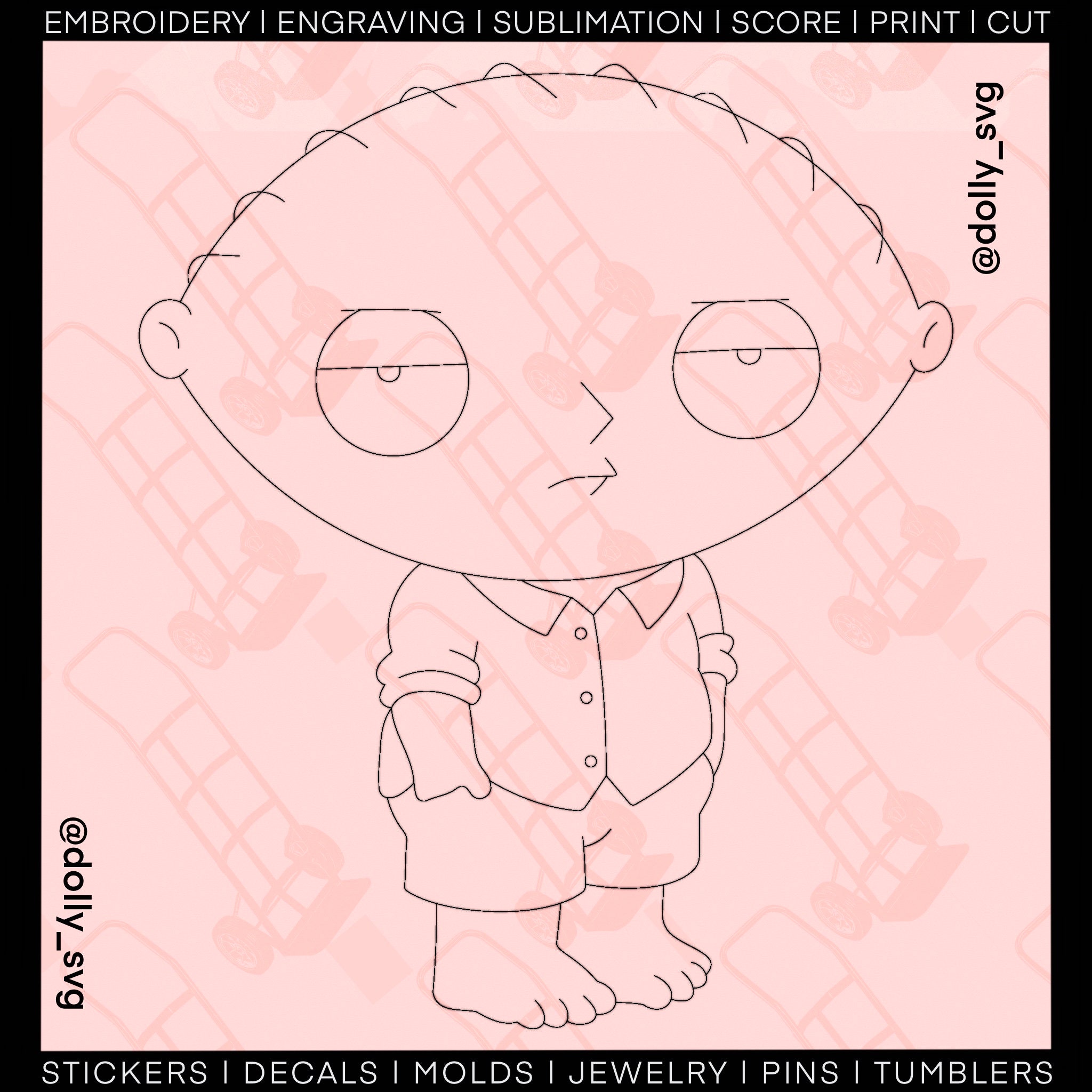 Brian Stewie SVG PNG Laser Cricut Plasma Silicone Mold - Etsy