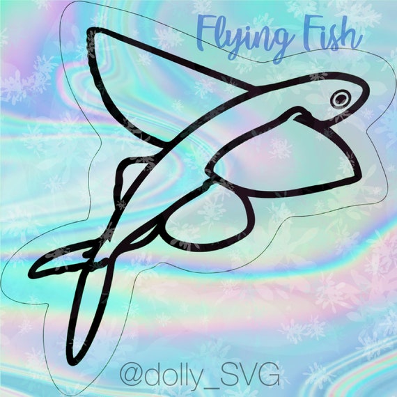 Flying Fish SVG PNG Laser Ready Wood Acrylic Vinyl - Etsy