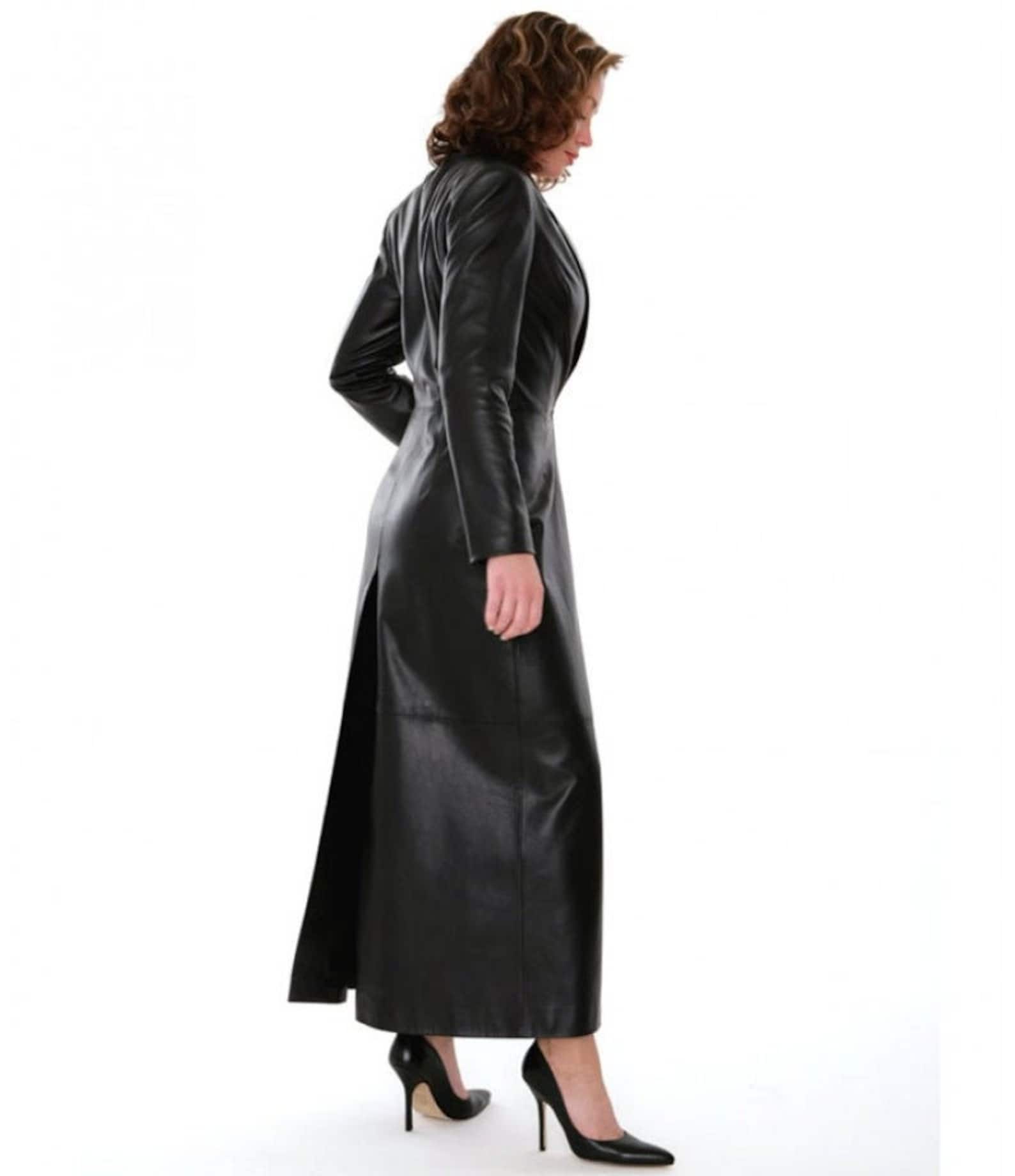 Genuine Leather Dress Women's Sexy Black Leather Dress | Etsy