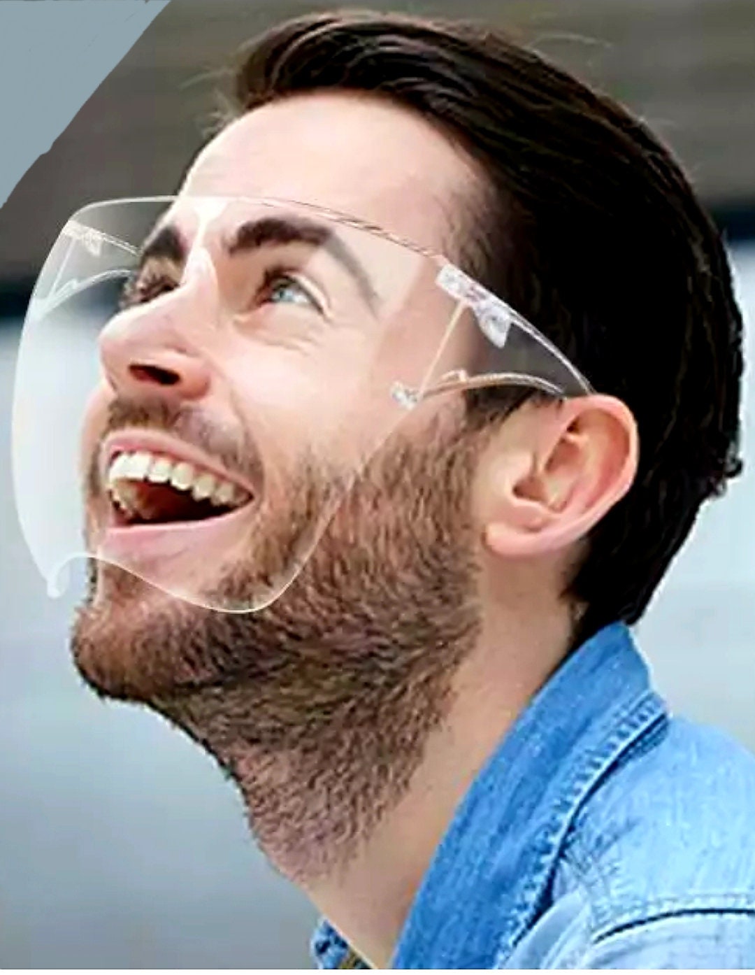 Transparent Protective Face Shield, Fashion PVC Sport Safety Shield ...