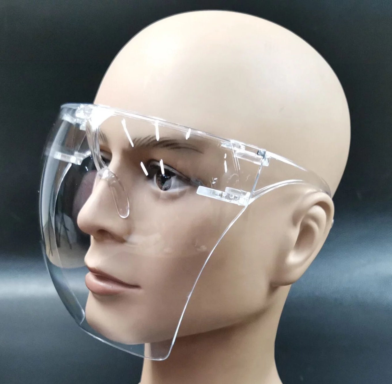 Transparent Protective Face Shield, Fashion PVC Sports Safety Shield ...