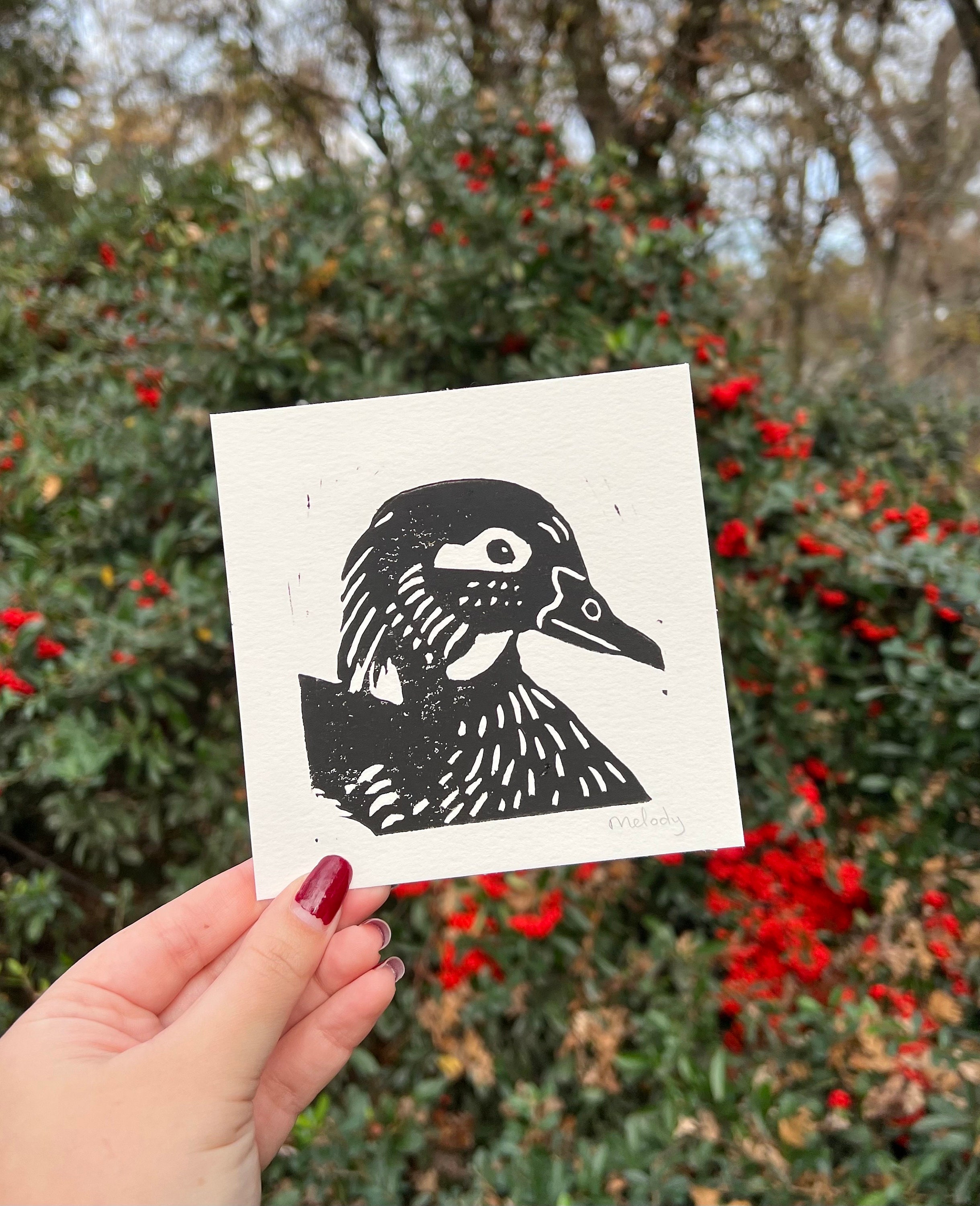 5x5 Wood Duck Block Prints - Set of 2 - Etsy