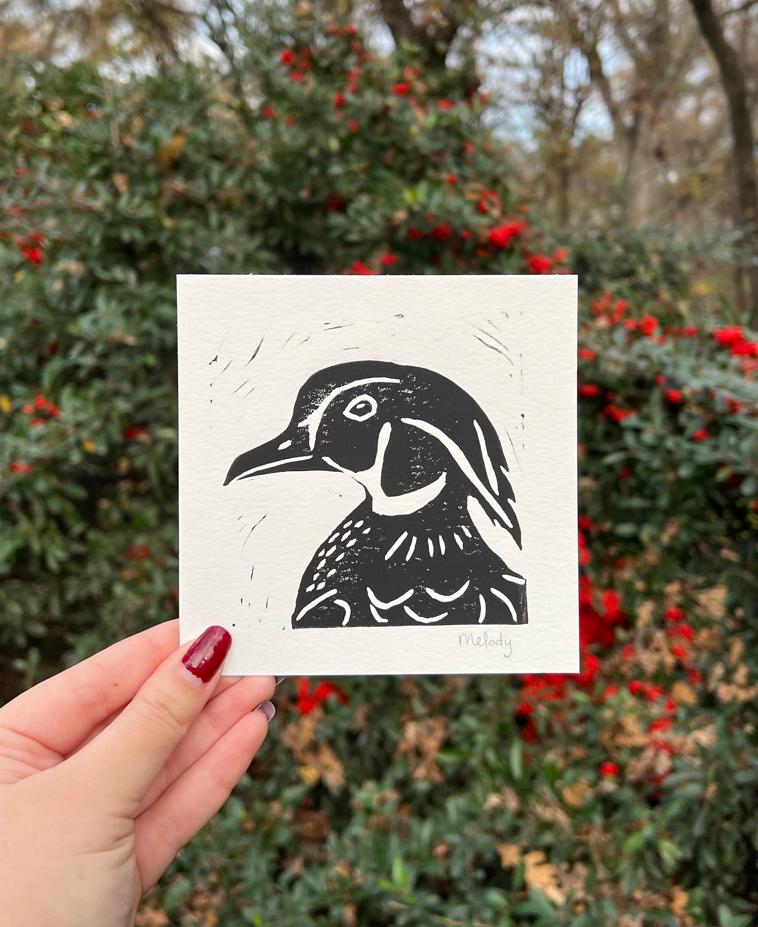 5x5 Wood Duck Block Prints - Set of 2 - Etsy