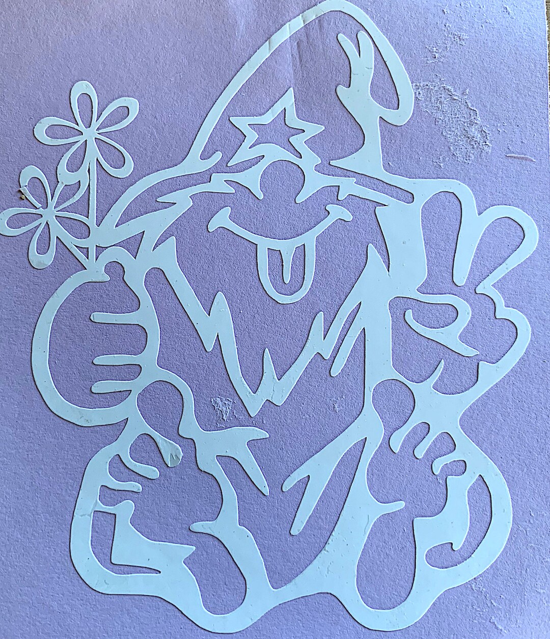 Peace Wizard With Daises Vinyl Sticker - Etsy