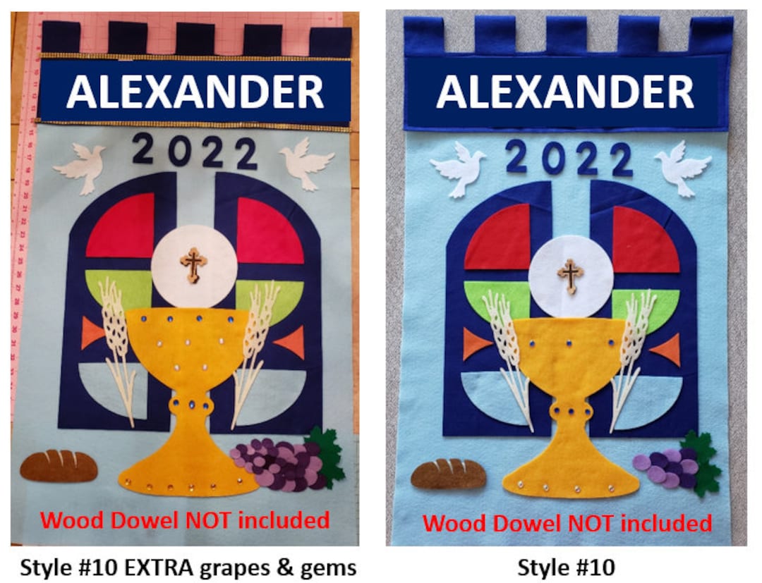 UNASSEMBLED Personalized First Communion Banner Kit, First Communion ...