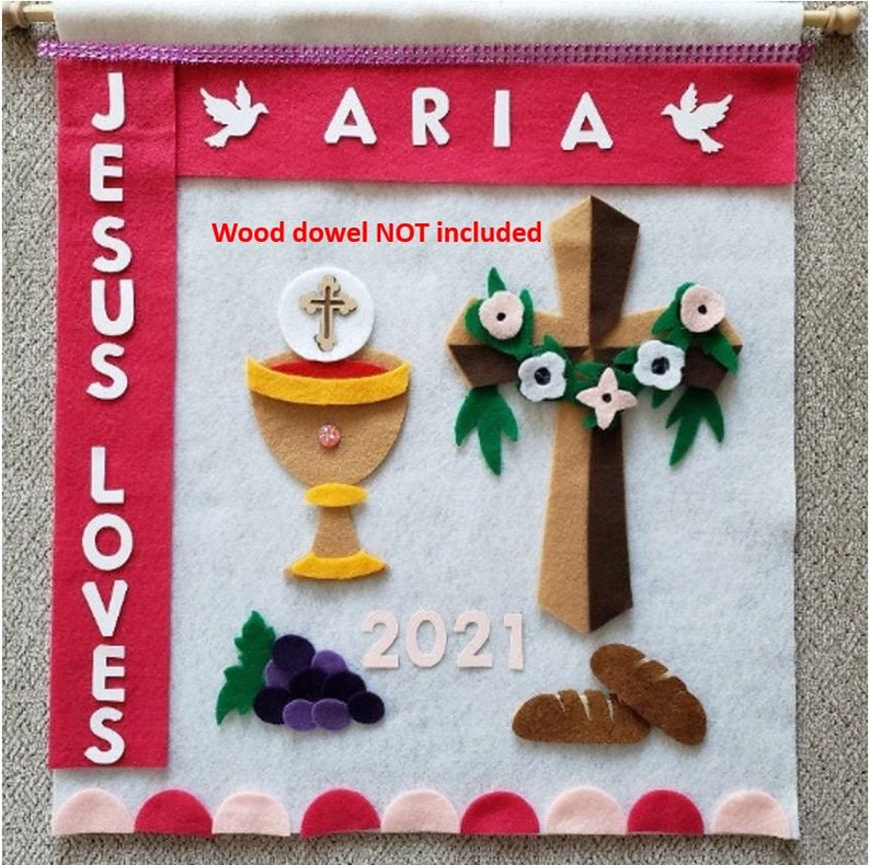 UNASSEMBLED Personalized First Communion Banner Kit First - Etsy