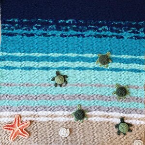 Crochet Beach Blanket PATTERN, Crochet Gift, Crochet Blanket, Crochet ...