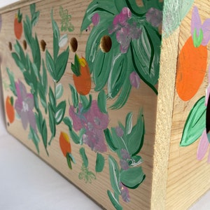 Charming Hand-painted Wood Nesting Bird House - A Cozy Haven for Feathered Friends - Etsy