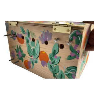 Charming Hand-painted Wood Nesting Bird House - A Cozy Haven for Feathered Friends - Etsy