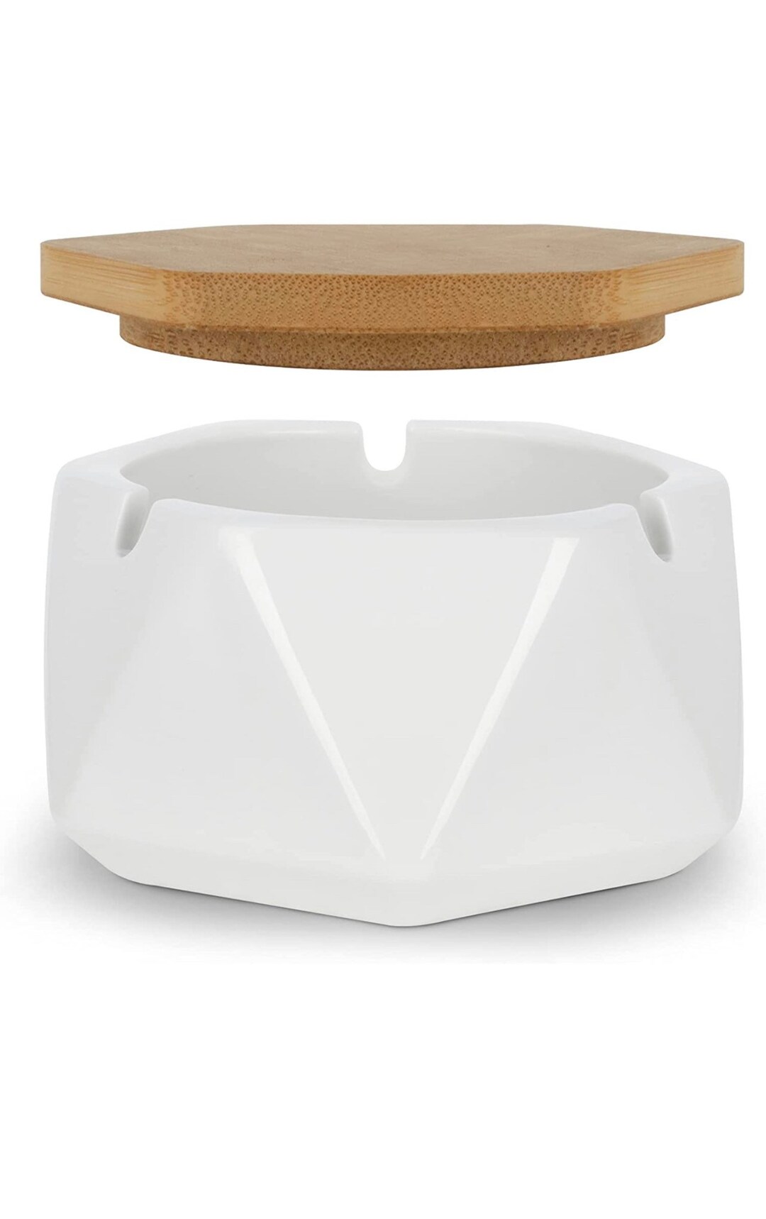 Hexagonal Concrete Ashtray With Lid: Modern Geometric Decor - Etsy