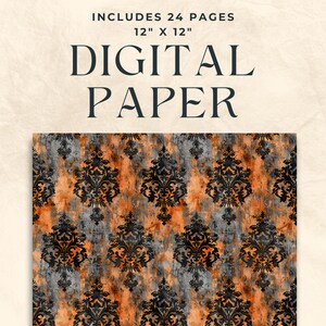 Vintage Halloween | Distressed Digital Papers | Decorative Halloween ...