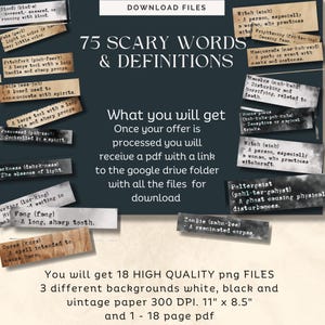Halloween Phrases | Spooky Junk Journal Words | Digital Words ...