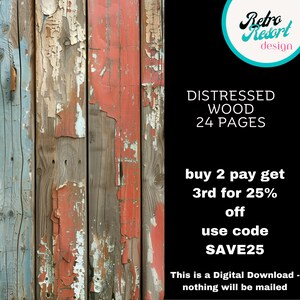 Distressed Barn Wood Digital Paper, Rustic Cottagecore (digital ...