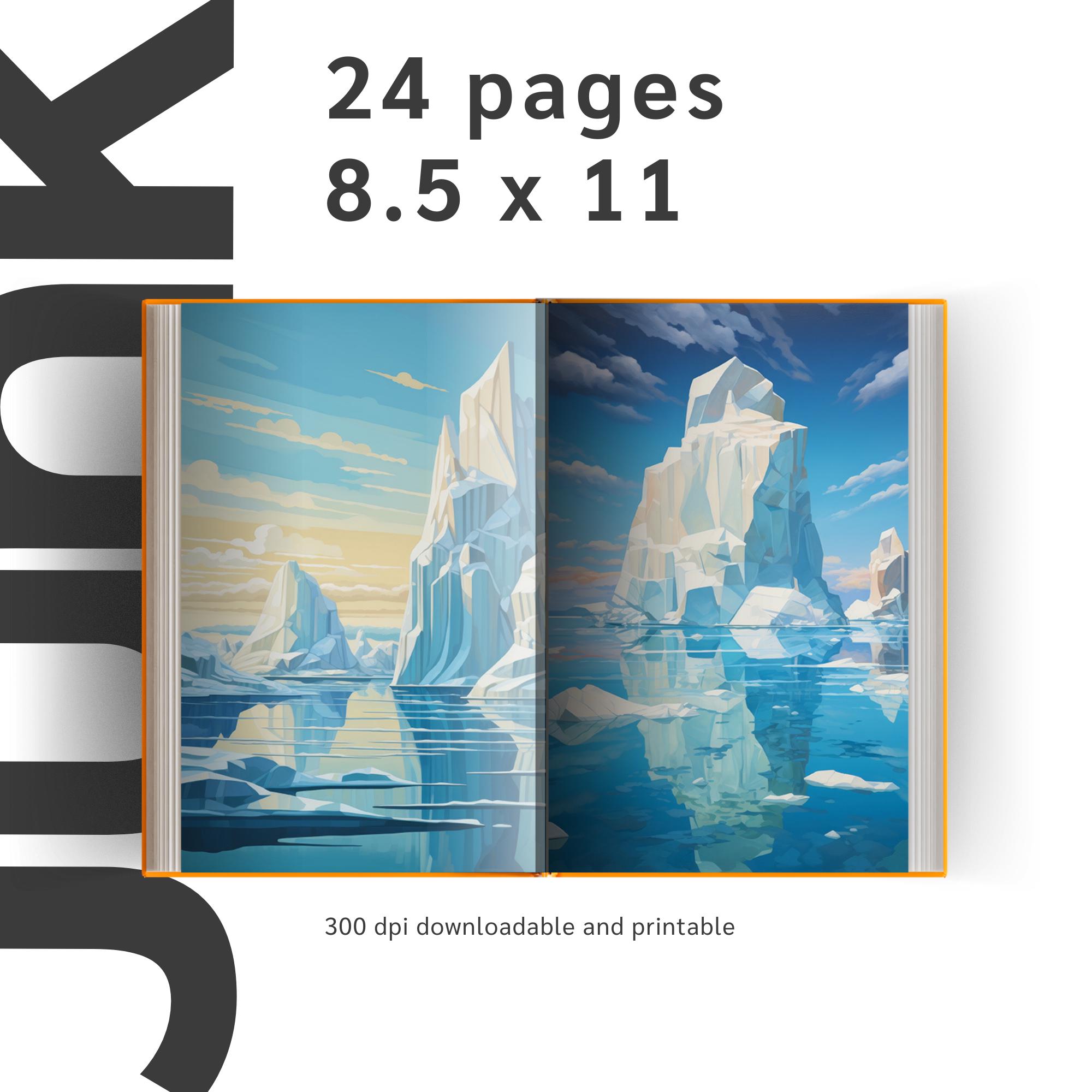 Iceberg Backgrounds | Junk Journal Backgrounds | Distressed Watercolor ...