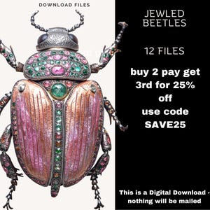 12 Jewelled Beetle Clipart Golden Beetle Printable Watercolor Clipart ...