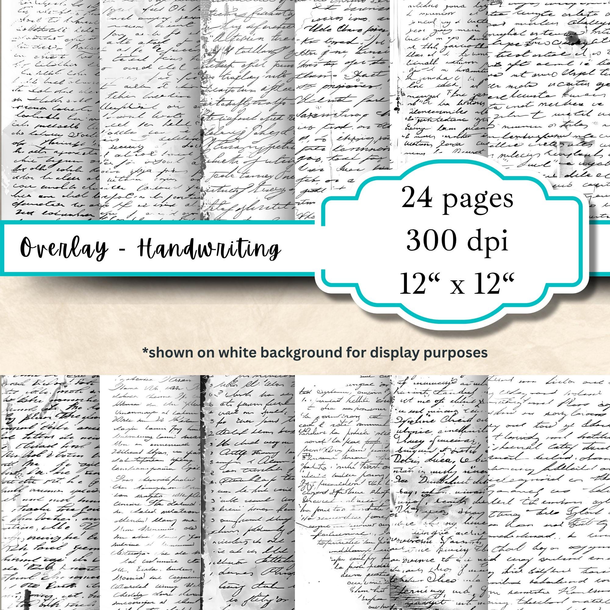 Vintage Handwritten Overlay PNG Clipart, Old Textures Overlay ...