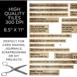 Printable Christmas Sayings | Junk Journal Supplies | Scrapbooking ...