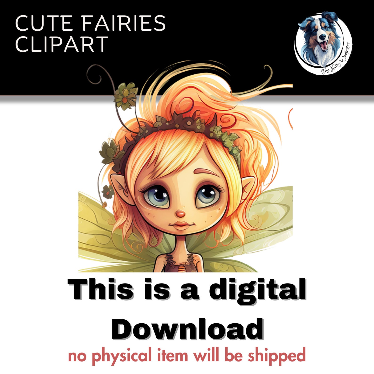 Cute Fairy Clip Art Digital Download Watercolour Fairy commercial Use ...