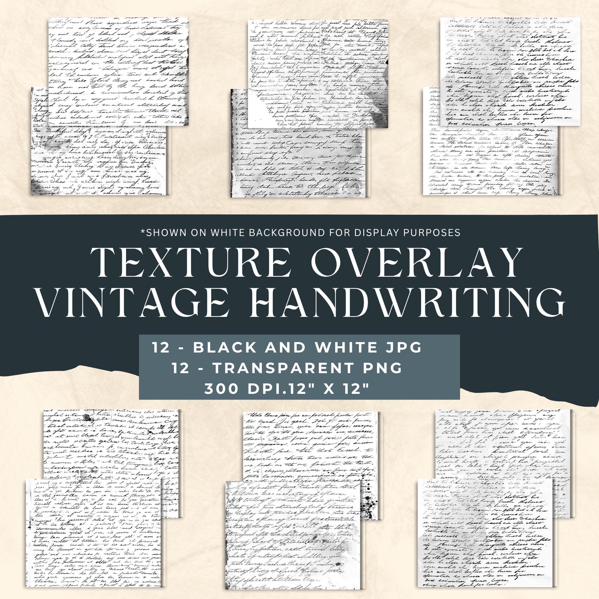 Vintage Handwritten Overlay PNG Clipart, Old Textures Overlay ...