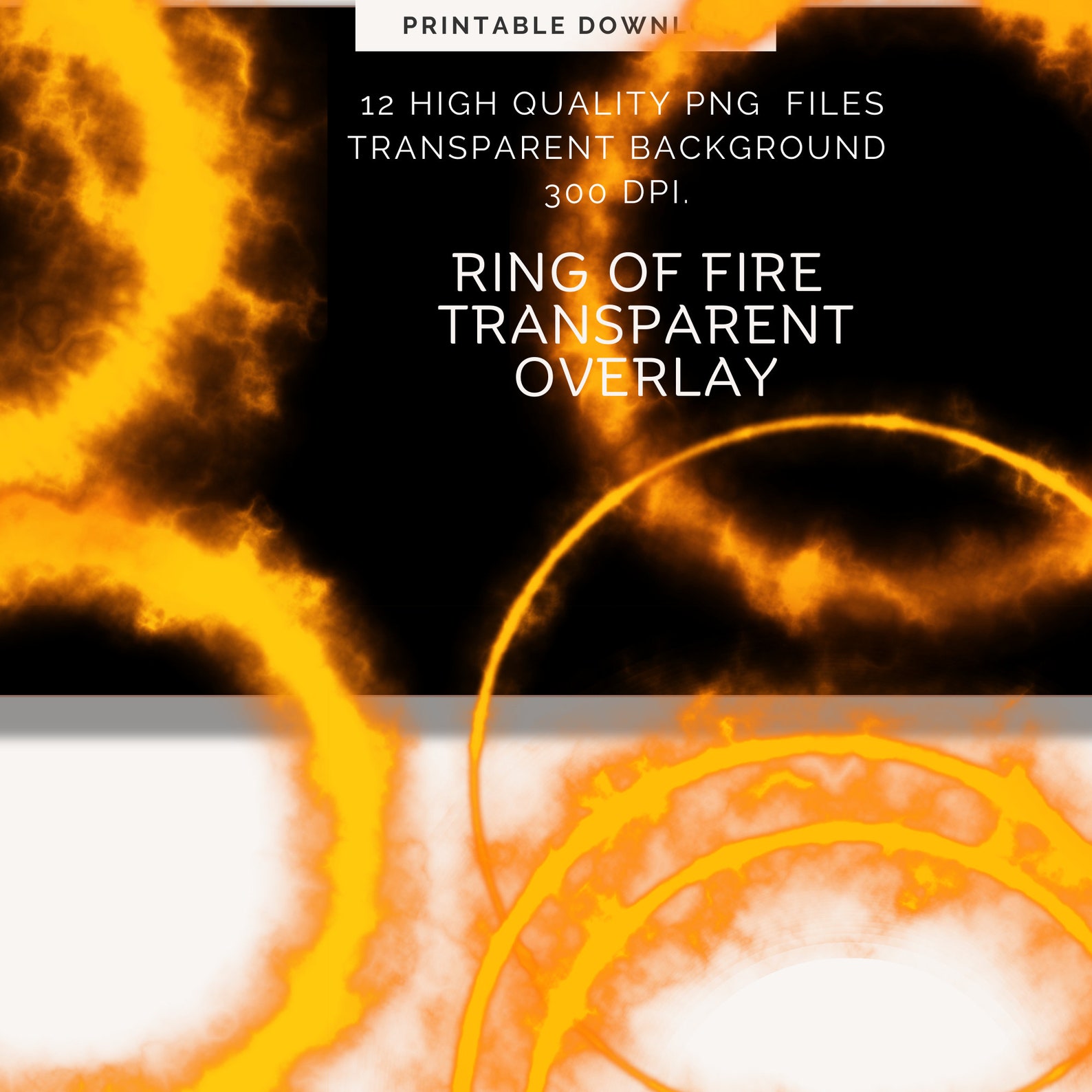 Ring of Fire Overlays Transparent Background Fire Texture Overlay ...