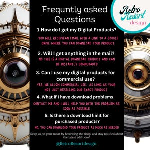 Steampunk Eyeballs Ephemera | Mechanical Collage | Retro Robotics ...