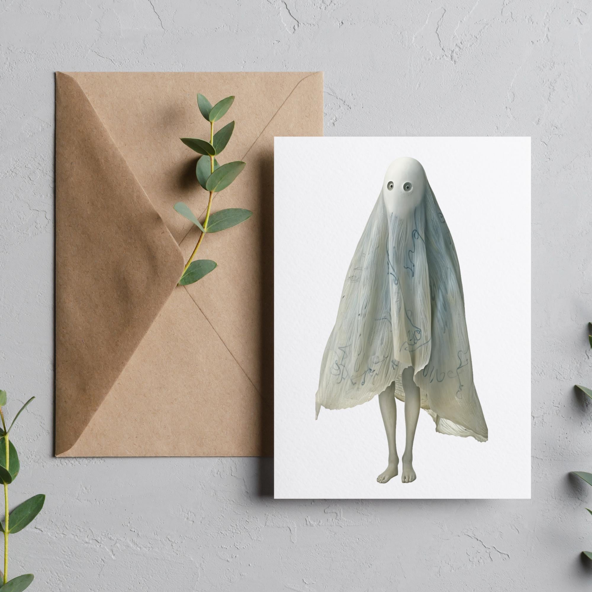 Whimsical Ghost Paper Doll | Fussy Cut | Collage Paper | Peculiar ...