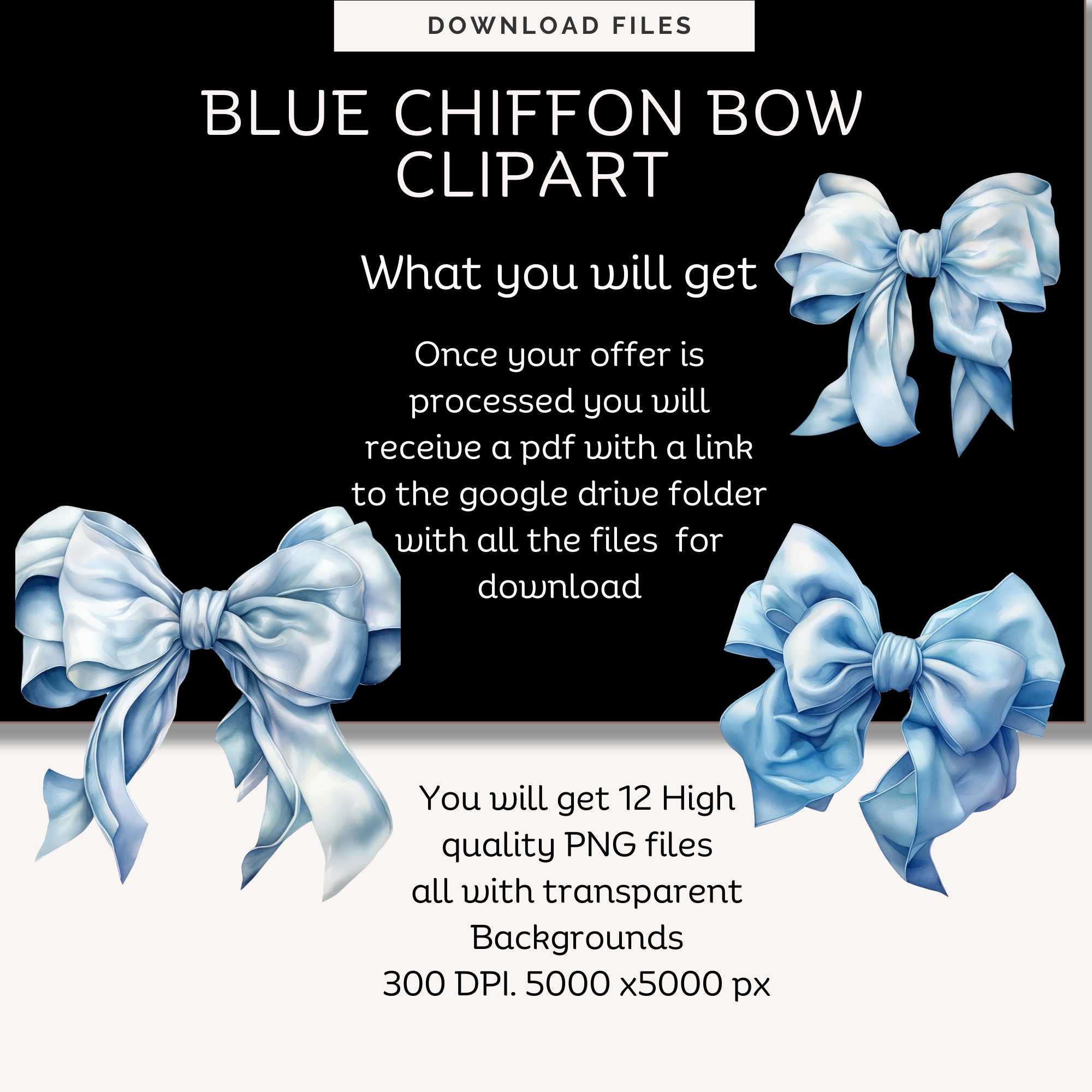 Commercial Use Ribbon Clipart Watercolor Clipart Blue Bows. Clipart ...