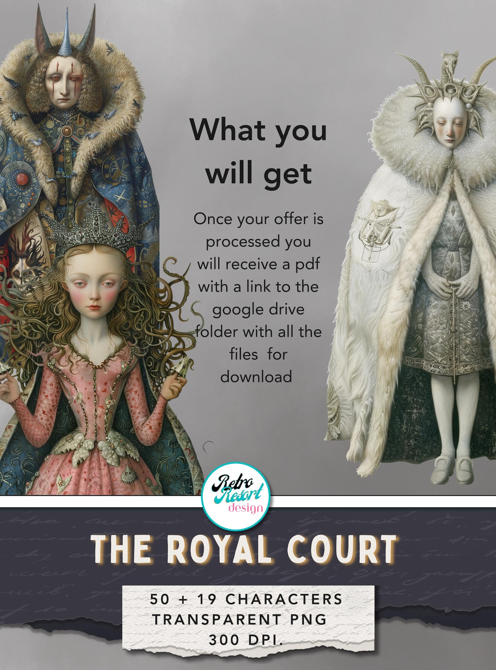 Royal Court Paper Doll Bundle, Medieval Ephemera (digital Download) - Etsy