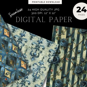 Vintage Halloween Distressed Digital Papers Decorative Halloween ...