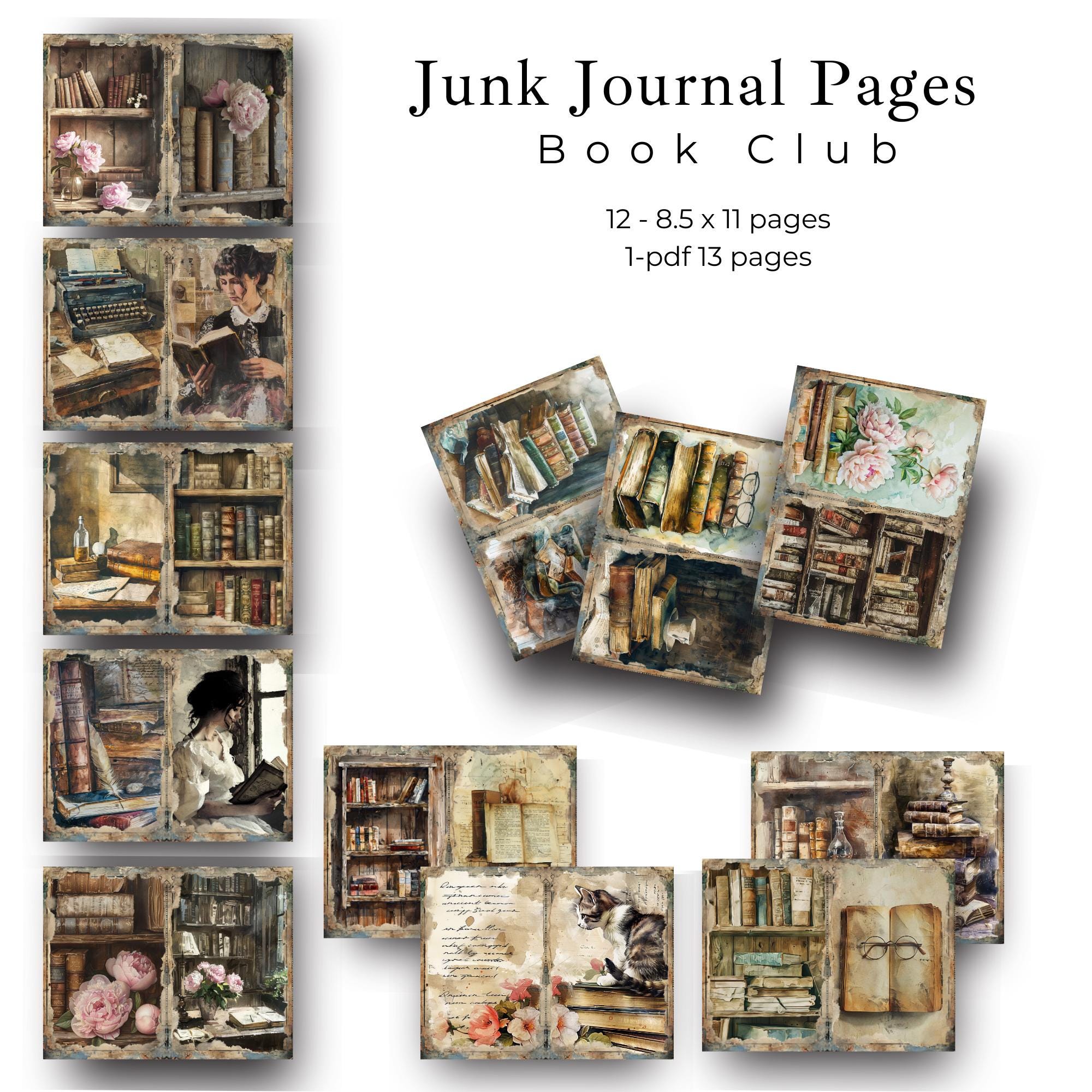Secret Library Junk Journal Dark Academia Old Book Digital Paper the ...