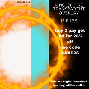 Ring of Fire Overlays | Transparent Background | Fire Texture Overlay ...