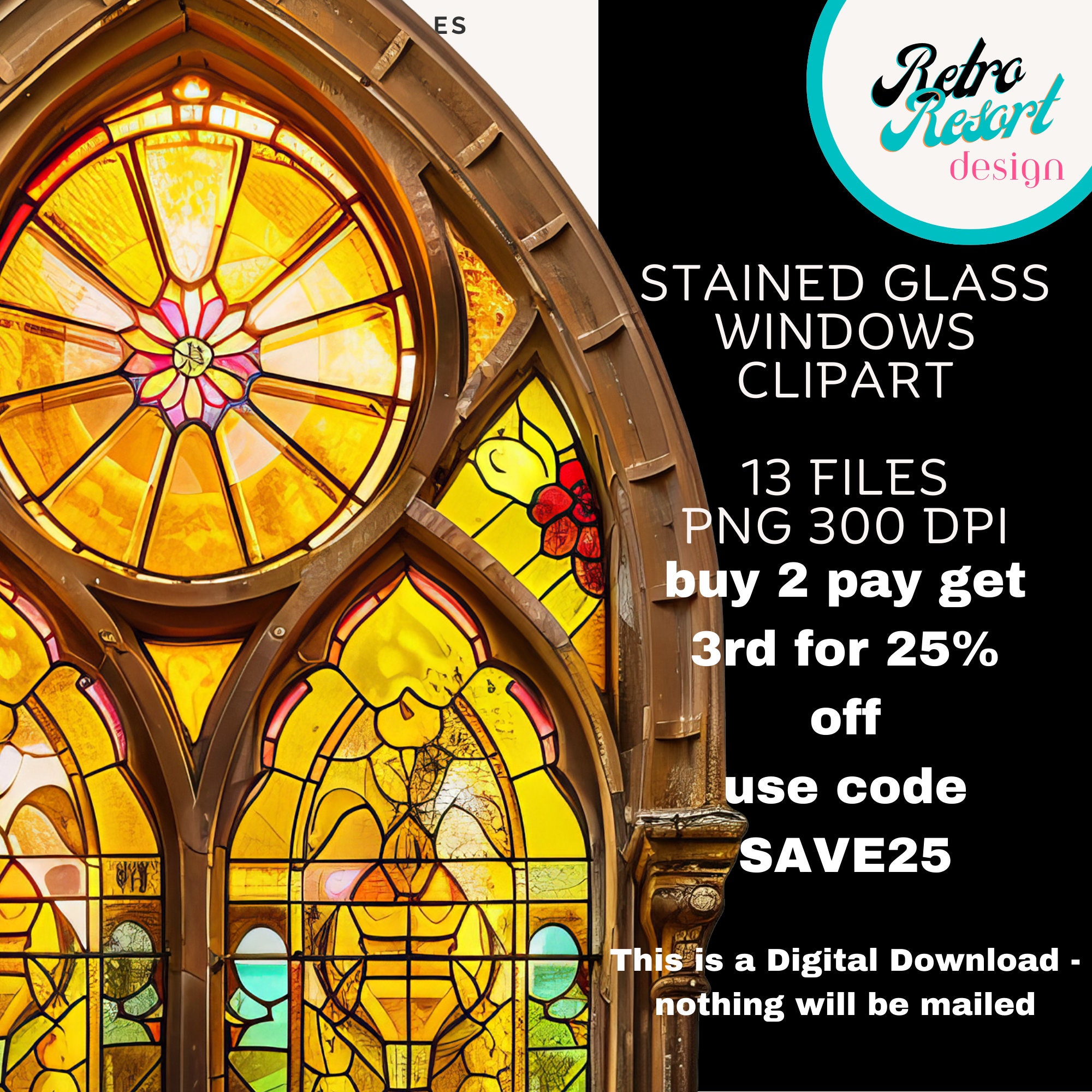 Stained Glass Windows Clipart Stained Glass Png Vintage Window Fussy ...