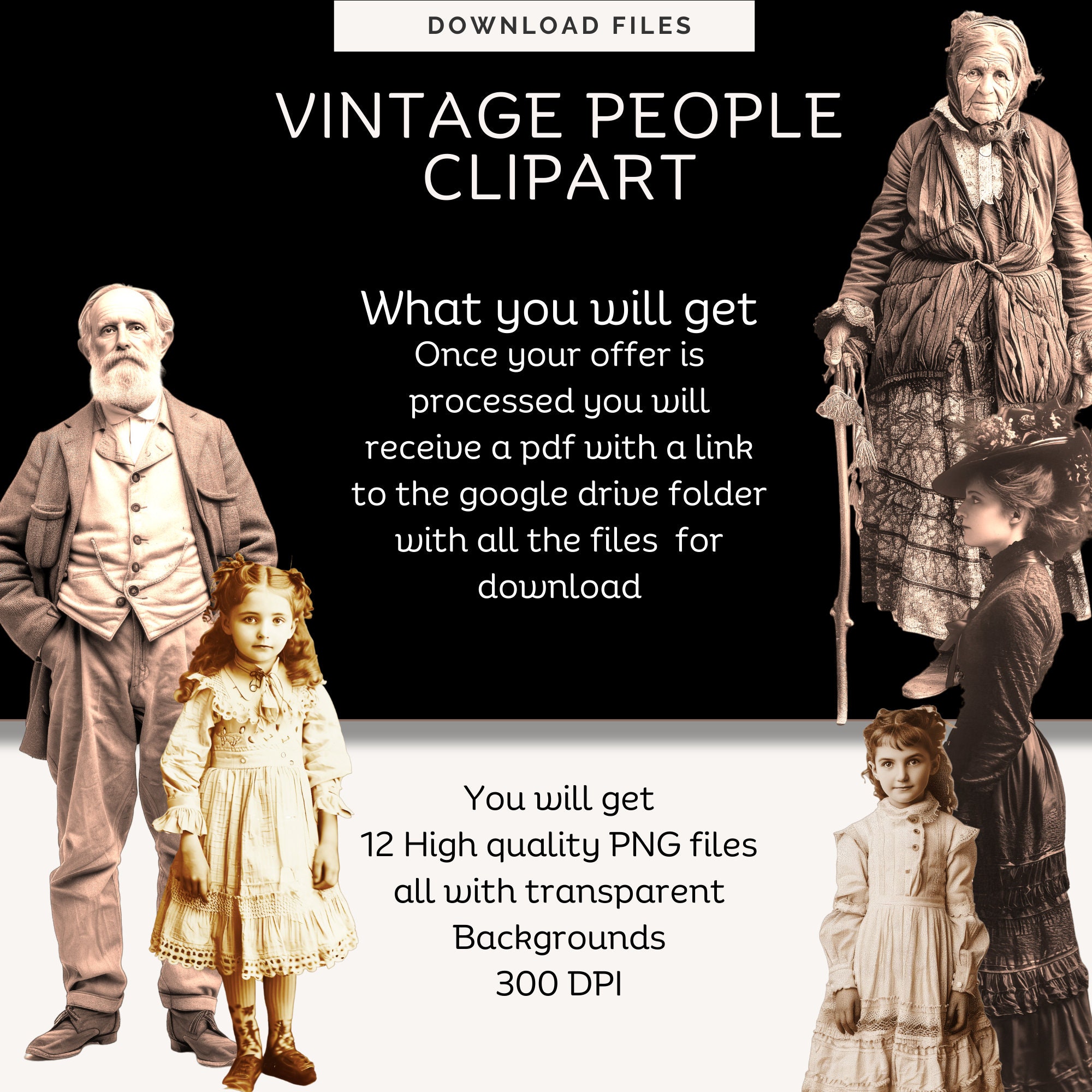 Vintage People junk Journal Instant Download Fussy Cut People People ...