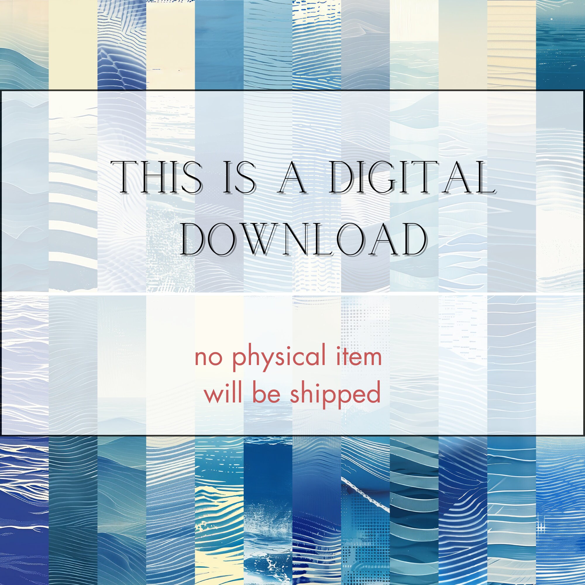 Ocean Waves Instant Download Water Paper Waves Seamless Waves Pattern ...