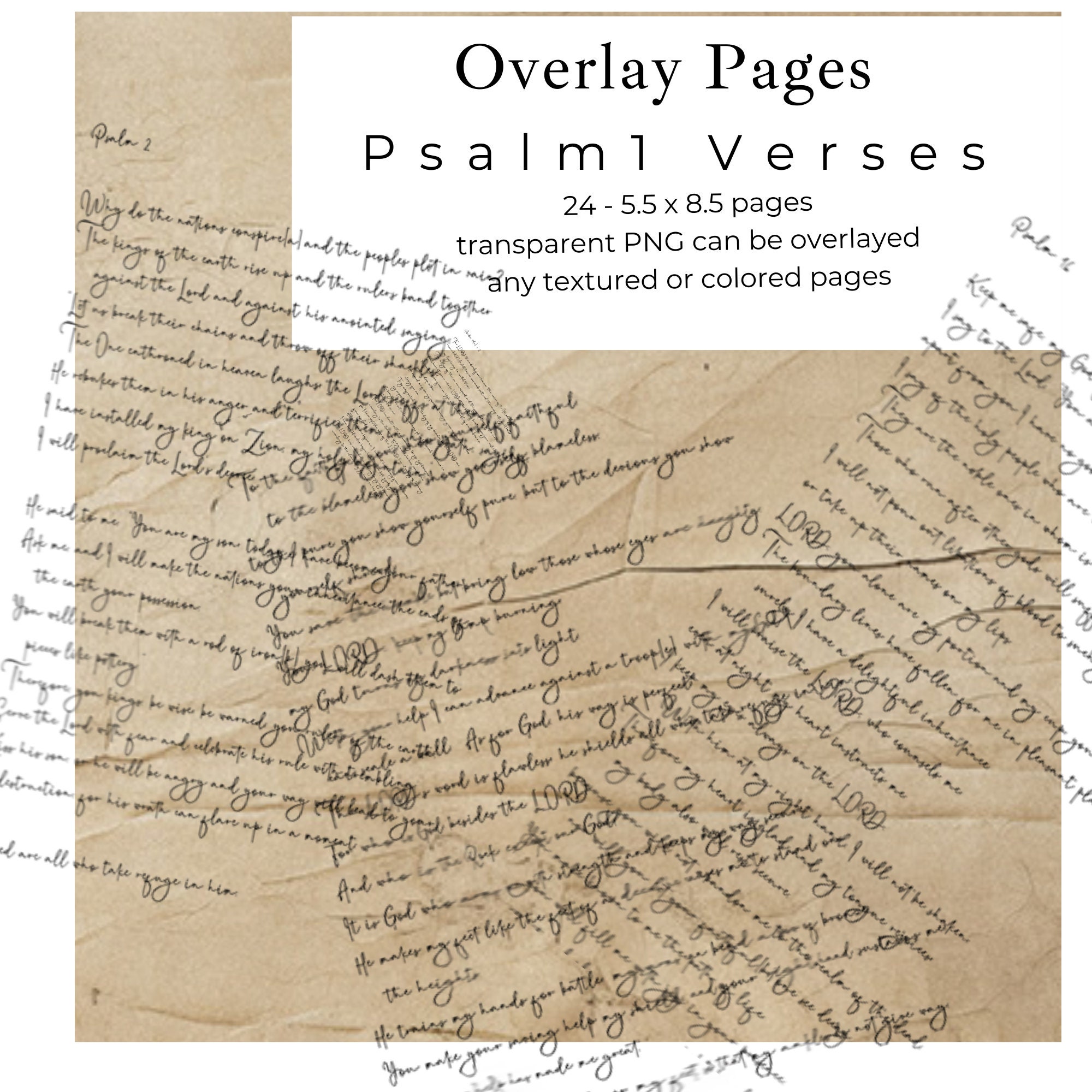 Old Handwriting Psalm1 Verses Antique Text Overlay Photoshop Overlays ...