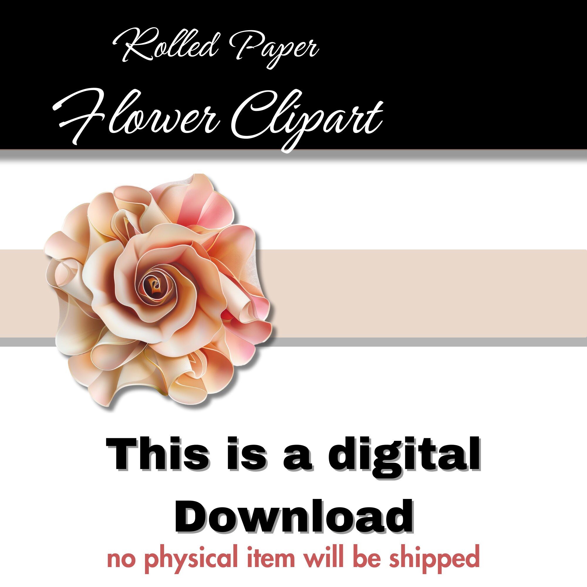 Pink Paper Flower Clipart Flower Png rolled Paper Clipart commercial ...