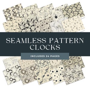 Timepiece Seamless Pattern Neutral Pattern Seamless Background Clock ...