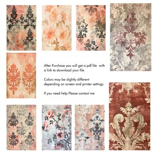 Red Journal Pages Digital Download Junk Journal Kit Digital Paper ...
