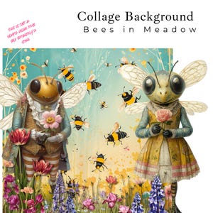 Junk Journal Bees | Vintage, Digital | Junk Journal | Printable | Junk ...