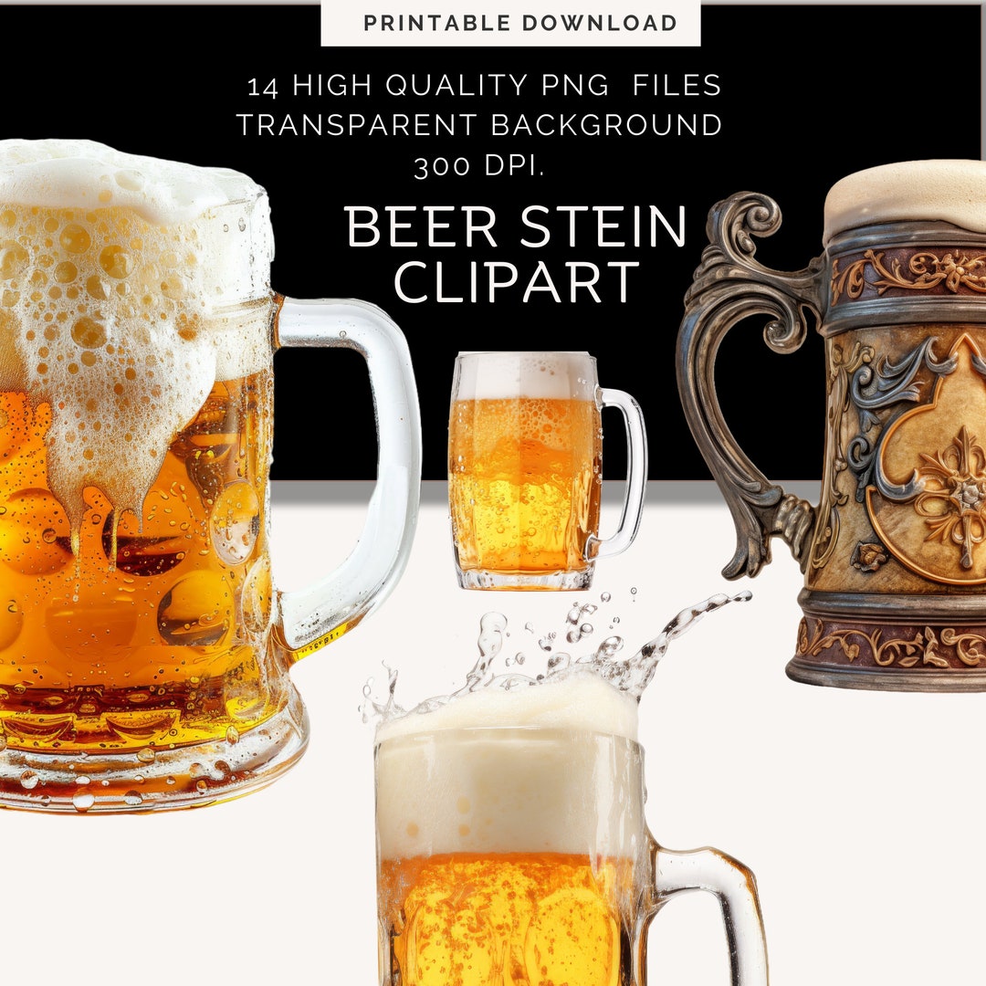 Beer Stein Illustration Clipart | Beers PNG | Printable Images | Lager ...