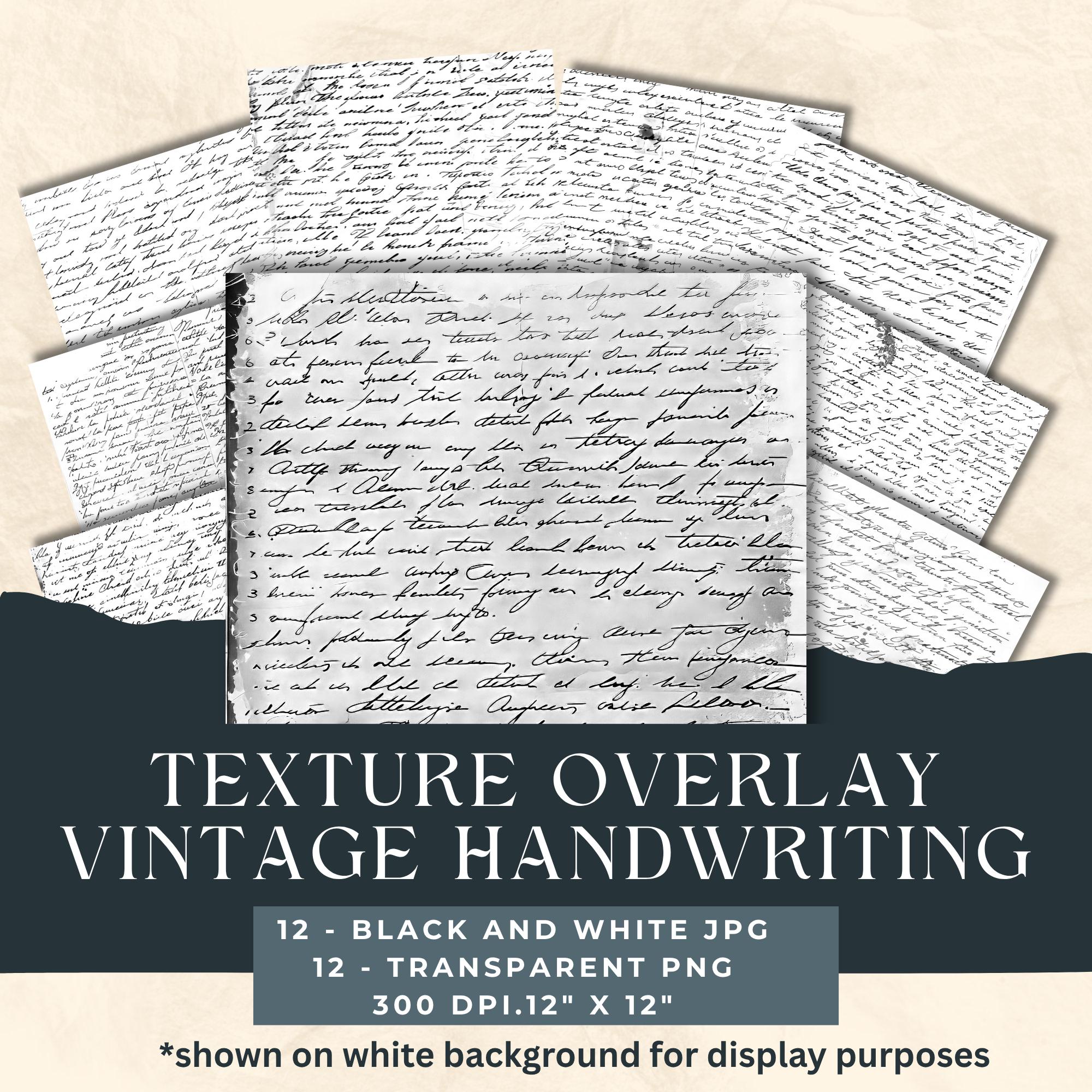 Vintage Handwritten Overlay PNG Clipart, Old Textures Overlay ...