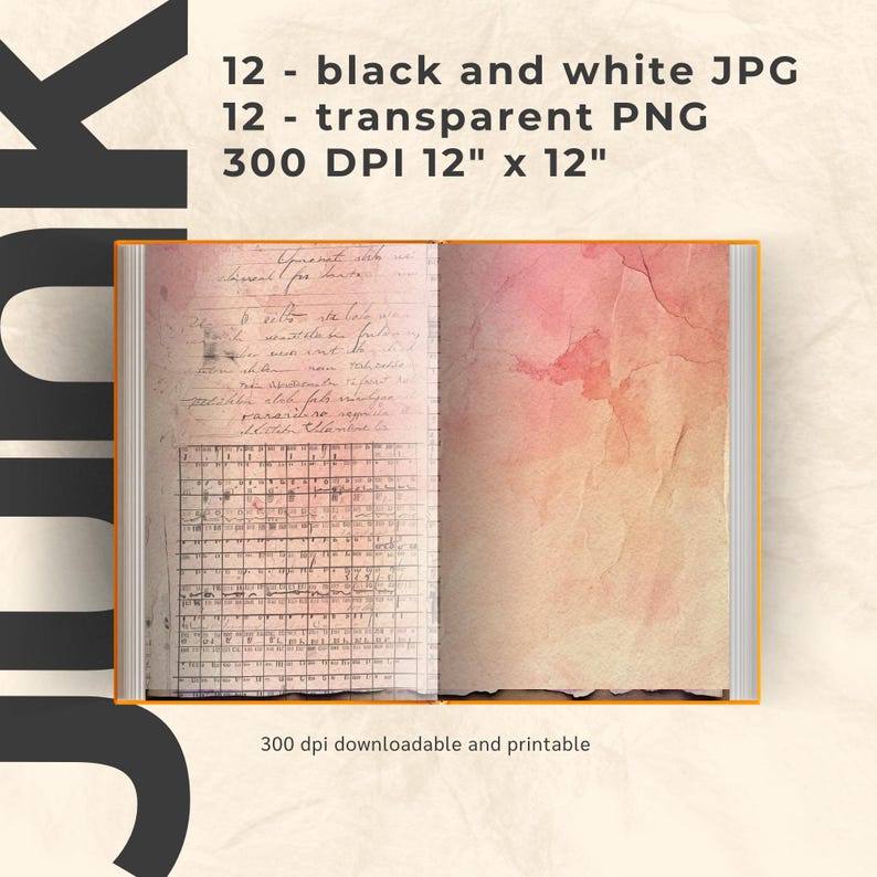 Ledger Transparent Overlay, Old Textures Overlay, Scrapbooking Collage ...