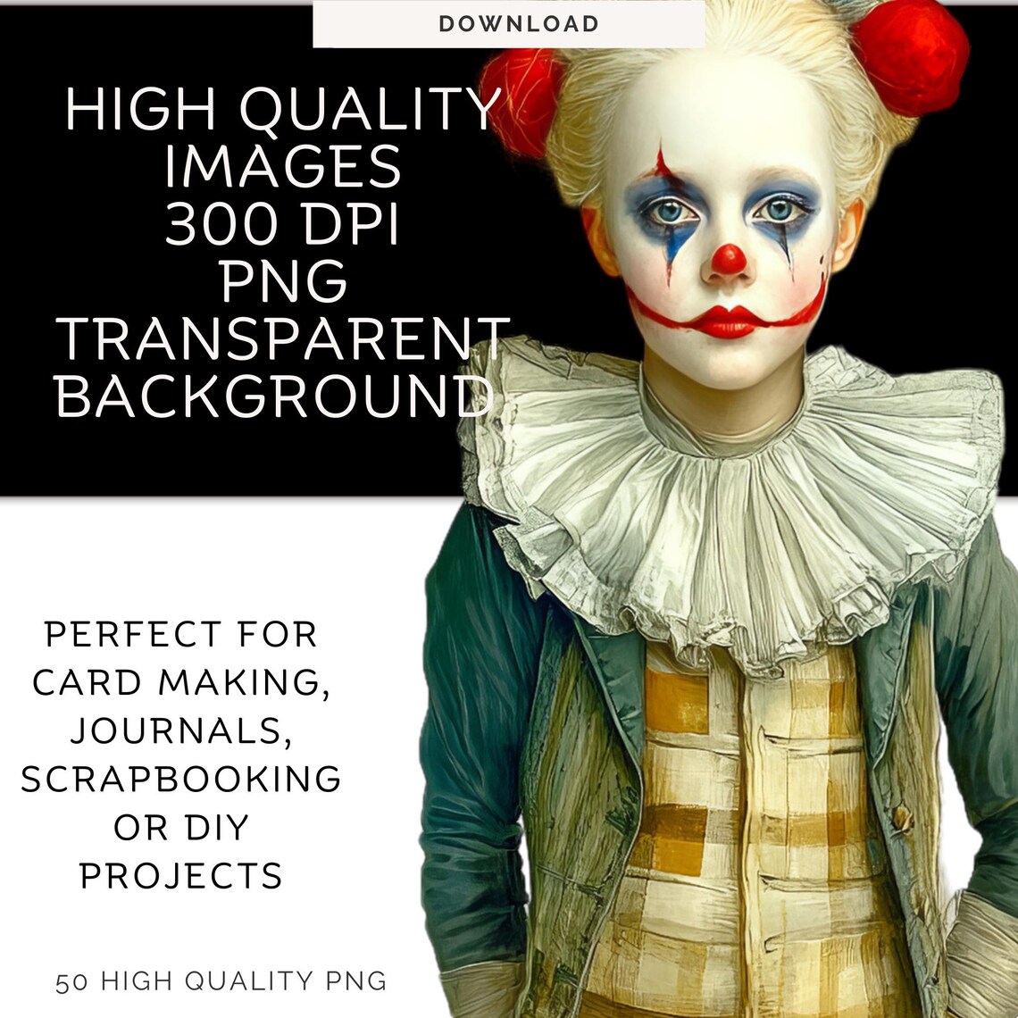 Peculiar Circus Clowns |circus Ephemera | Junk Journal | Fussy Cut ...